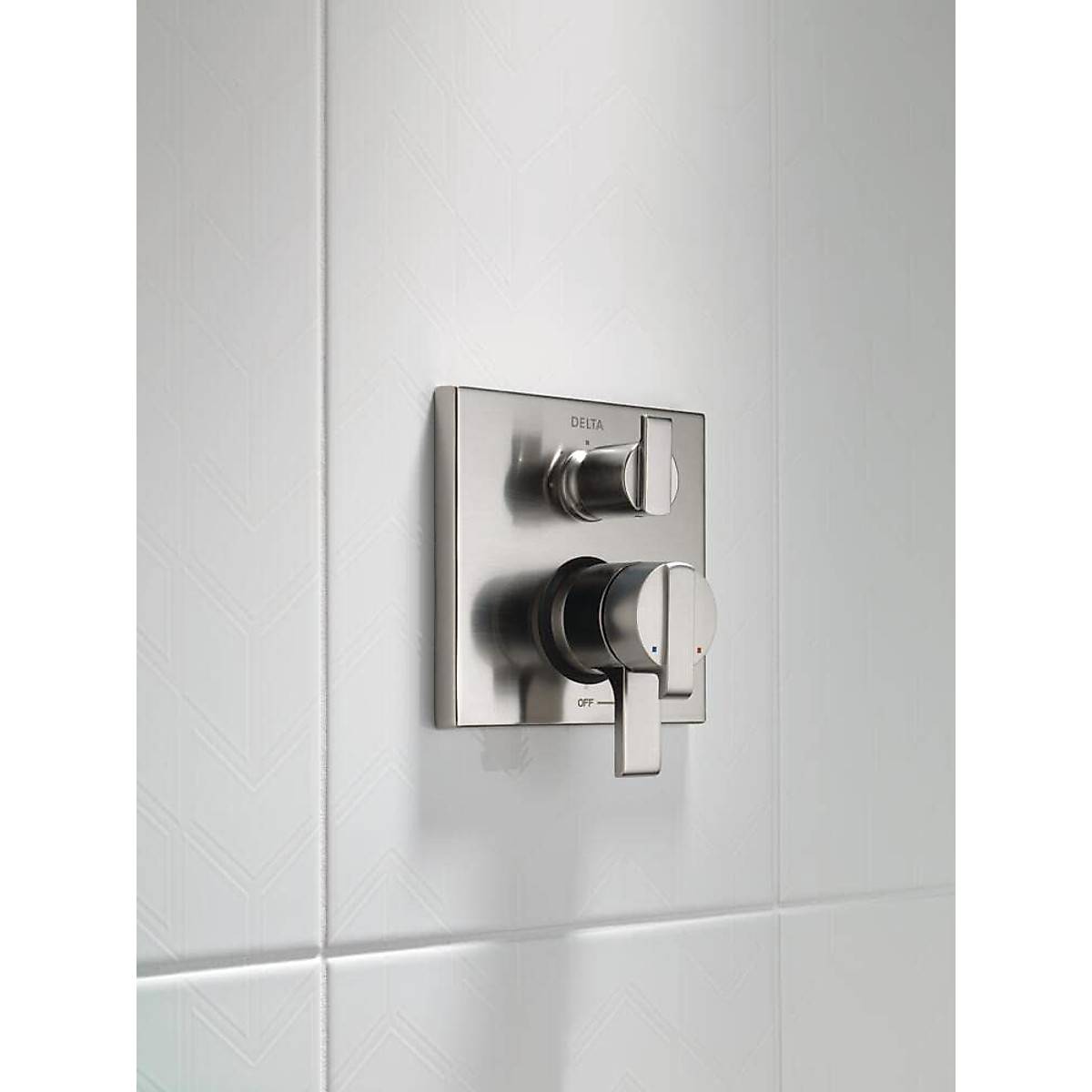 Delta Faucet Ara 17 Series 3-Setting Integrated Diverter Valve Trim Kit, Brushed Nickel Diverter Valve Trim Kit, Shower Trim Kit, Stainless T27867-SS (Valve Not Included)