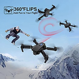 Mini Drone with Camera for Adults - Christmas Toy Gift for Teenage Boy Girl Kids Beginner Age 8-10-12 Years Old - RC Quadcopter Multirotors | Foldable UAV | WiFi HD FPV Live Video | One Key Take Off/Land | Altitude Hold | Headless Mode | 360° Flip | Carry
