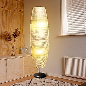 ibasenice Paper Floor Lamp Shade Classic Modern Paper Floor Light Bulb Cage Guard for Bedside Lamp Floor Lamp Living Room Decoration