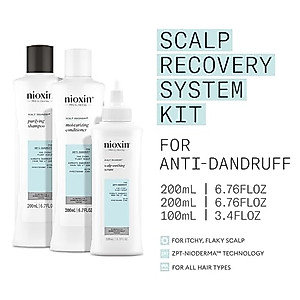 Nioxin Scalp Recovery Anti-Dandruff System Kit for Itchy & Flaky Scalp, Pyrithione Zinc, 6.8 fluid ounce (Packaging May Vary)