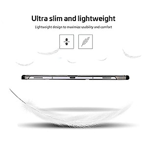 Procase Galaxy Tab S6 10.5 Case 2019 with S Pen Holder (Model Sm-T860/T865/T867), Ultra Slim Lightweight Stand Protective Case with Soft TPU Back Cover for Galaxy Tab S6 10.5-Inch Tablet 2019 –Black