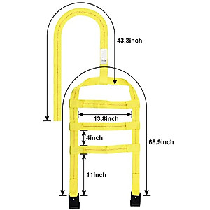 Robbor Tow Dolly Basket Straps with Flat Hook Heavy Duty Car Dolly Straps Universal Fit Most 14"-19" Wheels 10,000Lbs Webbing Break Strength Tire Bonnet