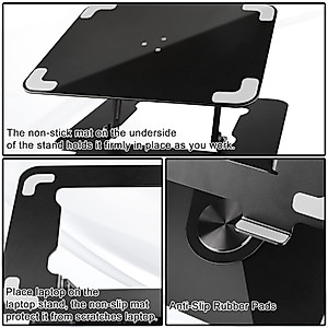 VIVK Swivel Laptop Stand for Desk, Adjustable Laptop Stand with 360° Rotating Base, Computer Stands for Laptop,Laptop Riser for Desk,Fits MacBook/All Laptops up 10 to 17 inches