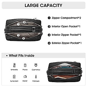 Kattee Genuine Leather Handbag Purse for Women Fashion Ladies Designer Shoulder Bag Mini Size Adjustable Straps