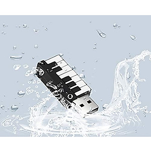 USB Flash Drives , 32GB / 64GB Silicone Waterproof USB 2.0 USB Memory Stick Pen Drive U Disk Jump Drive Data Storage Pendrive Thumb Drives (64GB, Cute Piano)
