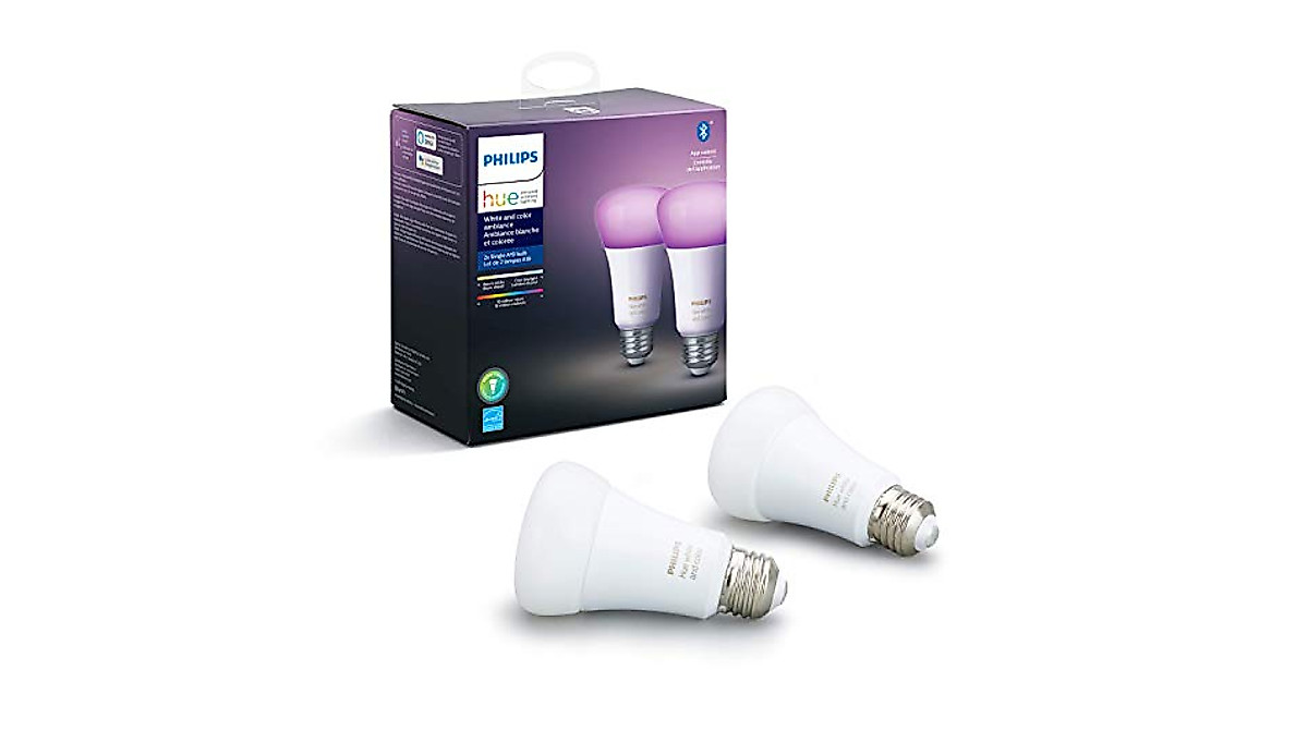 Philips Hue Color & White Smart Bulbs 2-Pack with Hub | Best Smart Lighting