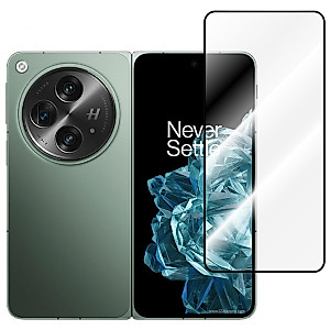 Yiushing For OnePlus Open Tempered Glass Front Screen Protector + Camera Lens Protector, 9H Hardness Anti-Scratch Tempered Glass Screen Protector Film (2+2 Pcs)