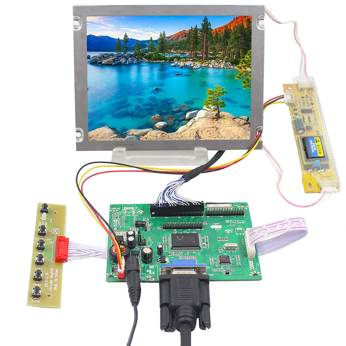 6.5" IPS LCD 6.5 inch 640X480 Screen Panel LCDT-51750GD065J-FW with VGA LCD Controller Board Kit