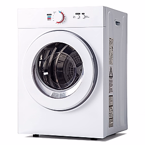 Euhomy Compact Laundry Dryer 1.8 cu.ft, Stainless Steel Clothes Dryers With Exhaust Pipe, Four-Function Portable Dryer For Apartments, Home, Dorm, White & BLACK+DECKER Small Portable Washer