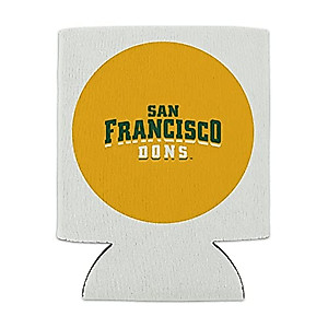 University of San Francisco Secondary Logo Can Cooler - Drink Sleeve Hugger Collapsible Insulator - Beverage Insulated Holder