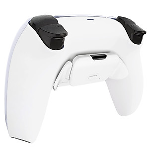 eXtremeRate White Back Paddles Programable RISE Remap Kit for PS5 Controller BDM-030 040, Upgrade Board & Redesigned Back Shell & Back Buttons Attachment for PS5 Controller - Controller NOT Included