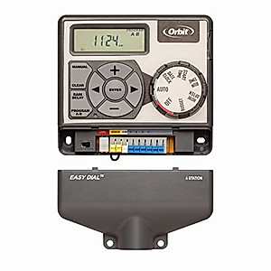 Orbit 28964 Easy Dial 4-Station Indoor Sprinkler Controller Gray