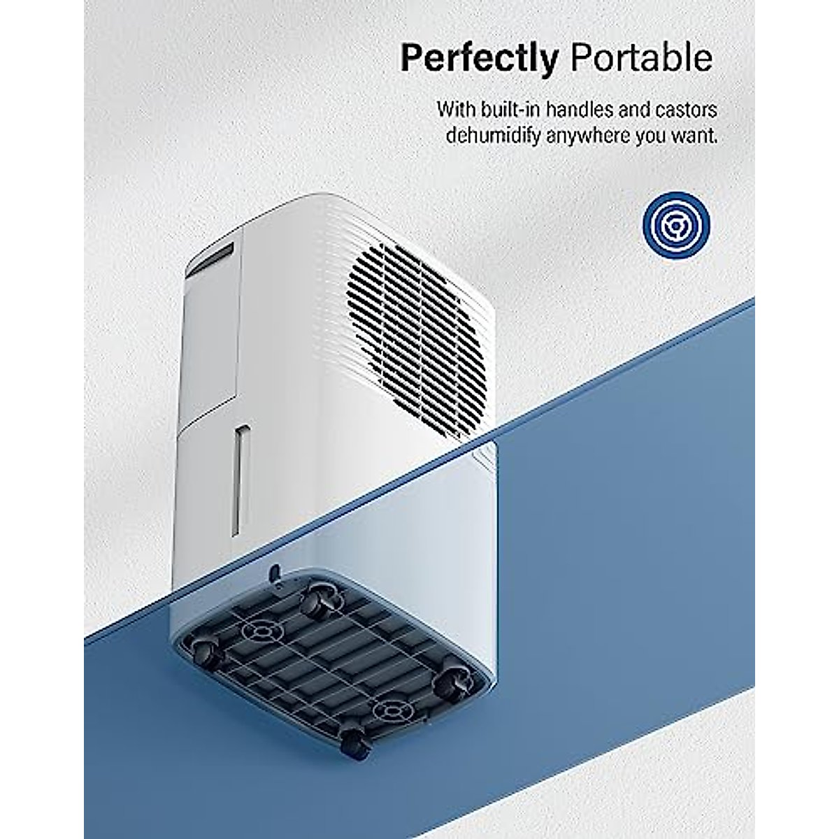 Hansabenne 30-Pints Dehumidifier for Basements - 2000 Sq. Ft. Dehumidifier with Auto or Manual Drainage - Compact Dehumidifier with Intelligent Humidity Control | Auto Defrost | Dry Clothes