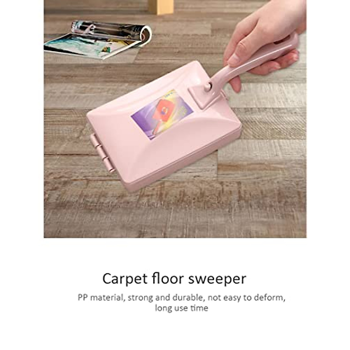 Havamoasa Carpet Debris Brush Double-Roller Sofa Sweeper Handheld Dusting Cleaner Pink