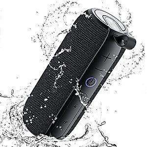 Sanag Portable Bluetooth Speaker, 360 HD Surround Loud Sound and Deep Bass, 25W Wireless Stereo Dual Pairing, IPX7 Waterproof, Bluetooth 5.0, 24H Playtime for Outdoors, Travel, Home and Party