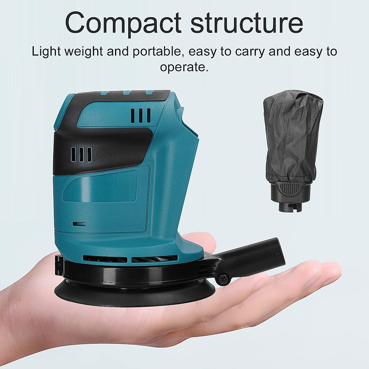 Random Orbit Sander, Weytoll 5'' Brushless Random Orbit Sander, Cordless Orbital Sander, Storage Bag, max. 24000RPM, 6 Speed variable Orbital Sander, Tool Only