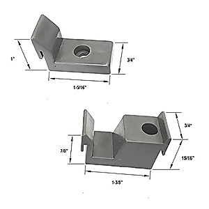 Gordon Glass® Gray Jamb Guide and Bumpers for Sliding Shower Doors - Kit