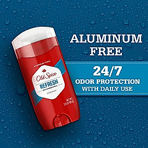 Old Spice High Endurance Deodorant for Men, Aluminum Free, 24/7 Odor Protection, Refresh Scent, 3 oz (Pack of 3)