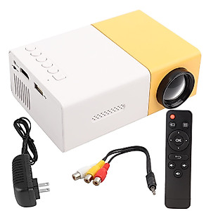 Mini Projector, 1500 Lumens Portable Video Projector LED Support HD 1080P HDMI USB VGA AV SD Cinema Projector Compatible with iPhone iPad Smartphone TV Xbox PC.(us Plug)