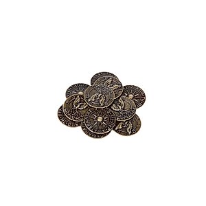 Mythological Creatures Themed Gaming Coins - Medium 25mm 12-Pack, Novelty Fantasy Replica Coins