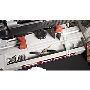 Tipton Best Gun Vise with Secure Adjustable Cradle, Storage Compartments for Cleaning, Gunsmithing and Firearm Maintenance, Red/Grey