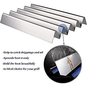 Utheer 17.5 Inch Flavor Bars for Weber Genesis Grill, 7620 Genesis Replacement Parts for Weber Genesis 300 Series E310 S310 E320 E330 EP310 EP320 EP330, Genesis S-310, 330 (Front Control Knobs), 16 GA