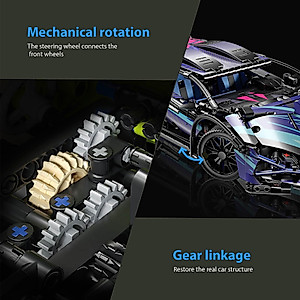 hahaspil Race Cars Building Blocks Gift for Adults, Boys and Girls, 1100PCS, Toys for Ages 8-13 Game of Speed and Champions Lagos Toy Model Car Building Kit Iconic Collector Set