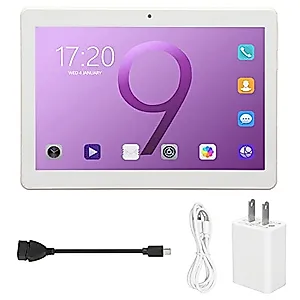Yoidesu Portable Tablet, 10 Inch Tablet GB RAM 32GB ROM Octa Core Processor, 2.0GHz 5G Dual Band WiFi Tablet for Android10 100-240V