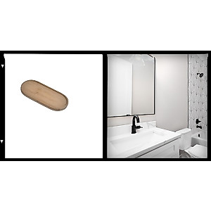 Bamboo Vanity Tray Bathroom Counter for Organizing Decor Display