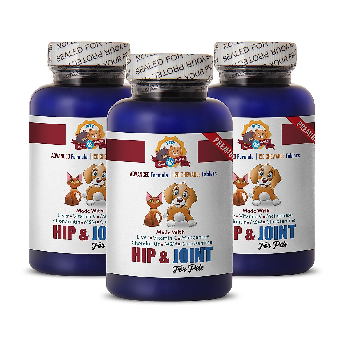 pet Joint Supplement for Dogs - Support Hip and Joints for Pets - Dog and CAT Treats - Premium Formula - Dog glucosamine Chews Small Breed - 360 Treats (3 Bottle)