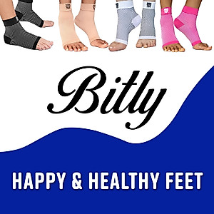 Bitly Plantar Fasciitis for Women & Men Socks Foot & Ankle Compression Sleeve, Nude, XL