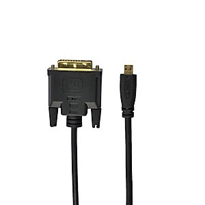 Seadream Micro HDMI Male to DVI(24+1) Male Cable Black (3.3 Feet,1M)