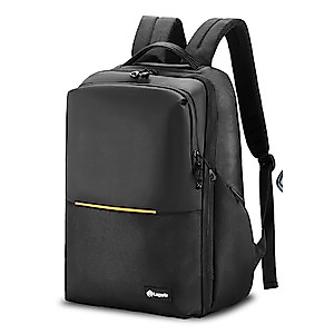 VPBAGE Travel Laptop Backpack for Men, Lightweight Casual Anti-Theft Backpack, Double Laptop Compartments with Sleeve, Slim Waterproof Computer Bag