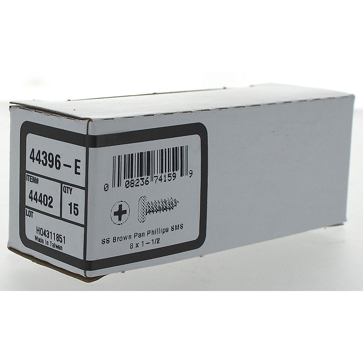 The Hillman Group 44402 8 x 1-1/2-Inch Brown Pan Head Phillips Sheet Metal Screw, Stainless Steel, 15-Pack