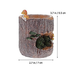 Tinksky Cute Green Frog Flower Sedum Succulent Pot Planter Bonsai Trough Box Plant Bed Office Desk Home Garden Pot Decor