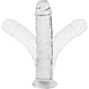 Realistic Dildo 5.7 inch, Clear Dildo with Strong Suction Cup for Hands-Free Play, Soft Material Adult Sex Toys for Beginner and Couple Portable z97