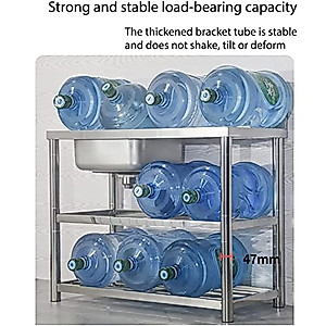 Freestanding Stainless Steel Sink, Commercial Restaurant Sink, Outdoor Single Bowl Station Utility Sink for Bar Restaurant Kitchen Hotel and Home 1 Compartment Sink with Drainer Unit and Tap