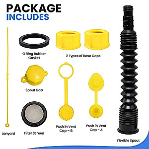 3-kit Universal Gas Can Spout Replacement No Spill, Gas Can Nozzle Spout, Gas Can Caps, Replacement Gas Can Spout, Gas Spout Replacement, Fuel Can Spout, Gas Can Nozzle Replacement, Gas Tank Nozzle