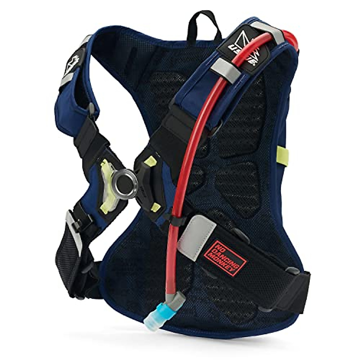 USWE Moto Hydro 4L Hydration Pack with 2.0L/ 70oz Water Bladder, a High End, Bounce Free Backpack for Enduro and Off-Road Motorcycle, Black Blue