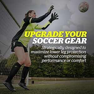 Storelli BodyShield Leg Sleeves, Compression Soccer Shin Guard Holders, Breathable, Sweat-Wicking, Impact Protection, Black, 1 Pair