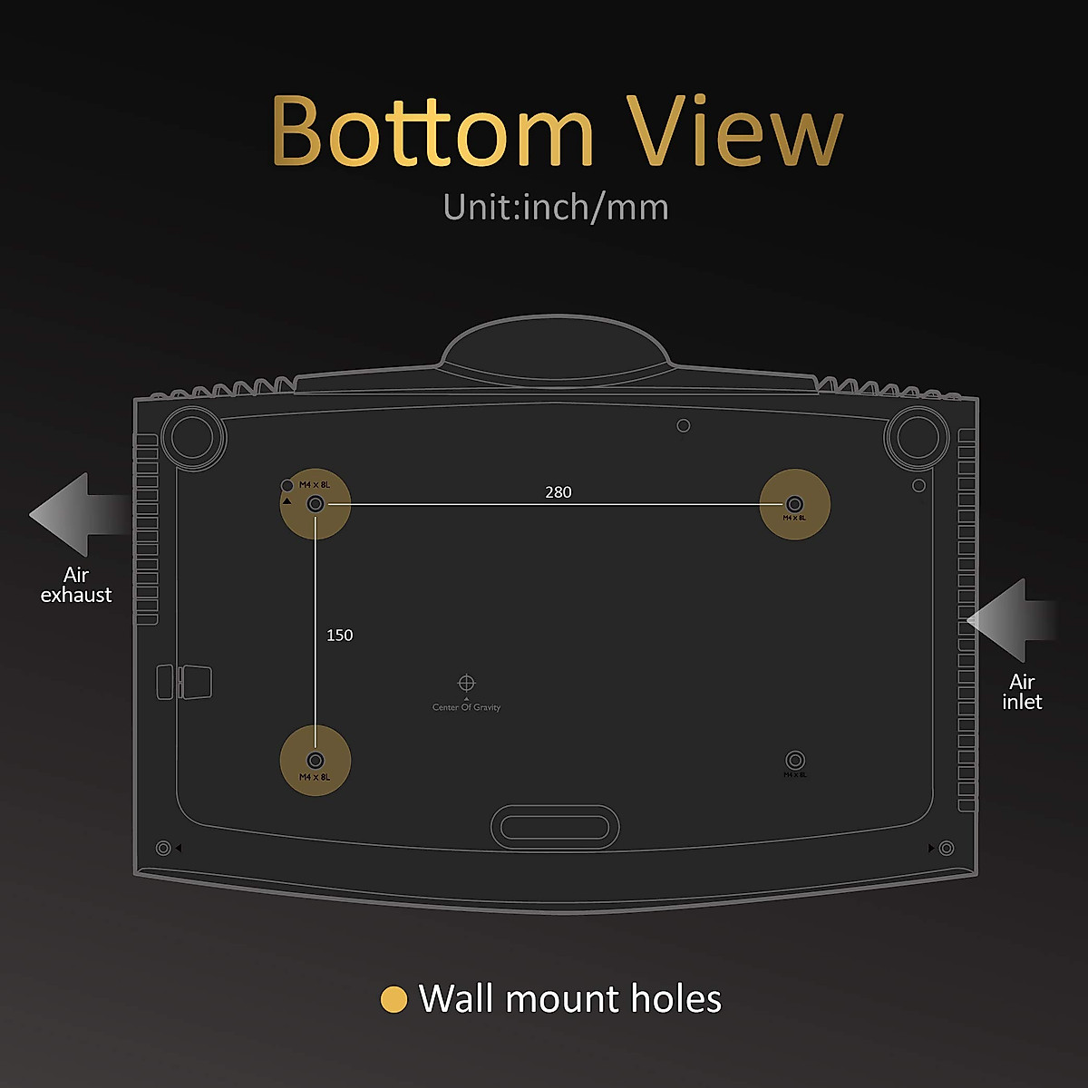 BenQ HT5550 True 4K UHD Home Theater Projector with HDR-PRO | 100% DCI-P3 & 100% Rec. 709 for Best Colors | Frame Interpolation for Fluid Picture, Black (Renewed)