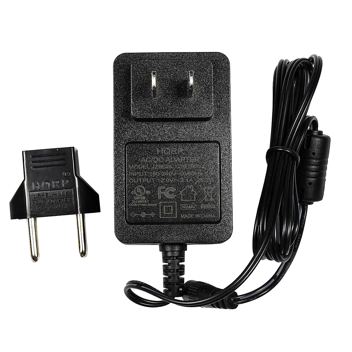HQRP AC Adapter Compatible with Western Digital WD My Cloud WDBCTL0020HWT WDBCTL0030HWT WDBCTL0040HWT, 2TB 3TB 4TB Network Attached Storage NAS, Power Supply Cord Plus HQRP Euro Plug Adapter