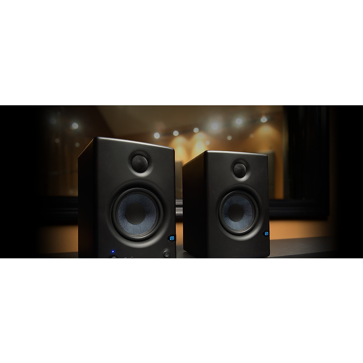PreSonus Eris E.45 HD 2-Way 4.5" Nearfield Monitors, 70Hz-20kHz Frequency Response, 10kOhm Input Impedance, 2x Balanced 1/4" TRS, 2x Unbalanced RCA, Pair