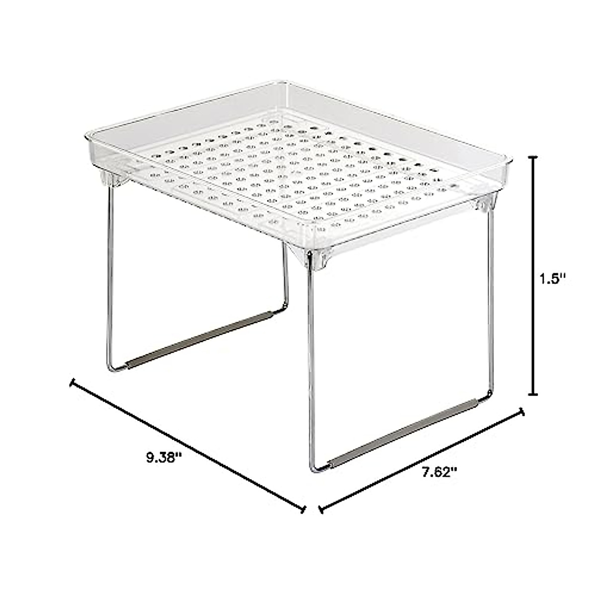 madesmart 95-79062-06 Small Stacking Shelf W/Holes