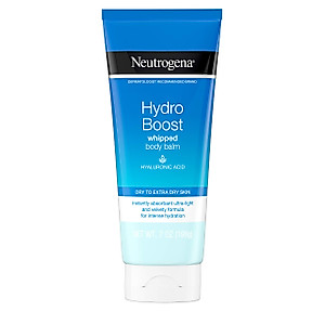 Neutrogena Hydro Boost Whipped Body Balm with Hydrating Hyaluronic Acid for Dry to Extra Dry Skin, Lightweight & Non-Greasy Daily Moisturizing Balm, 7 oz 1 ea (Pack of 3)