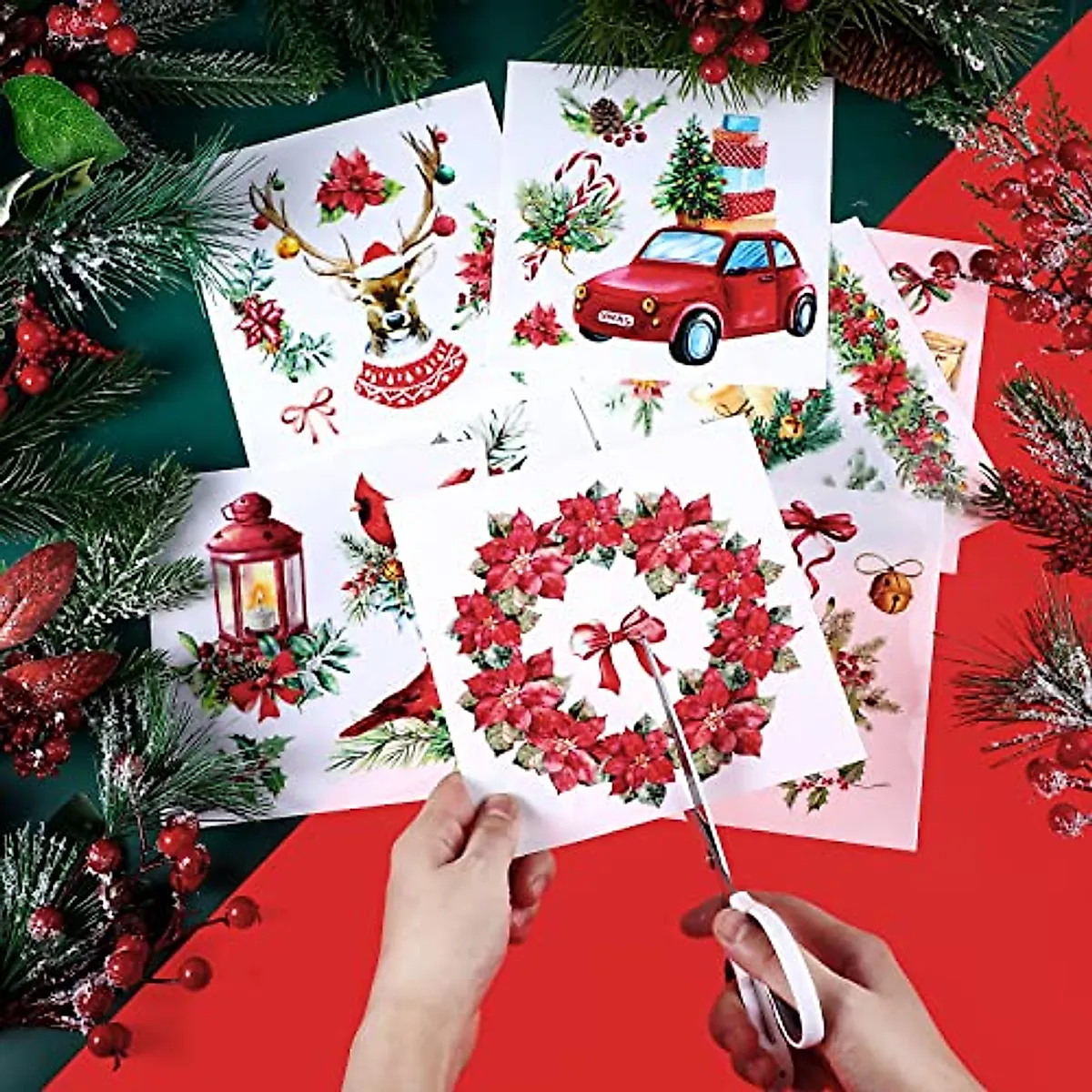 9 Sheets Sunflower Rub on Transfer for Furniture Craft and Wood Fall Rub on Decal Stickers Stencil Thanksgiving Pumpkin Flower Butterfly Bird Dragonfly Christmas Decor 6 x 6 Inch (Elk)