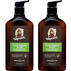 Dr. Squatch Men's Natural Lotion Non-Greasy Men's Lotion - 24-hour moisturization hand and body lotion - Made with Shea Butter, Coconut Oil, Vitamin E, & Menthyl Lactate - Cool Fresh Aloe (2 Pack)