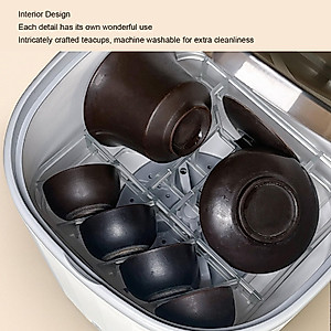 Mini Dishwasher, Compact Countertop Dishwasher with 4L Built in Water, 360° Spray & 2000mAh Battery, USB Rechargeable Portable Dishwasher for Small Apartments, Dorms & RVs