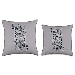 Batman Bat Card Throw Pillow, 16x16, Multicolor