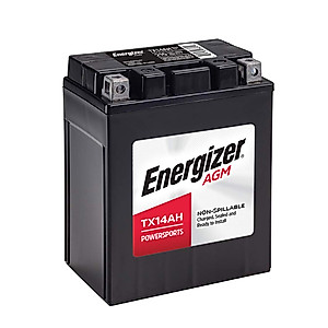 Energizer TX14AH AGM ATV and UTV 12V Battery, 210 Cold Cranking Amps and 12 Ahr, Replaces: YTX14AH-BS and others